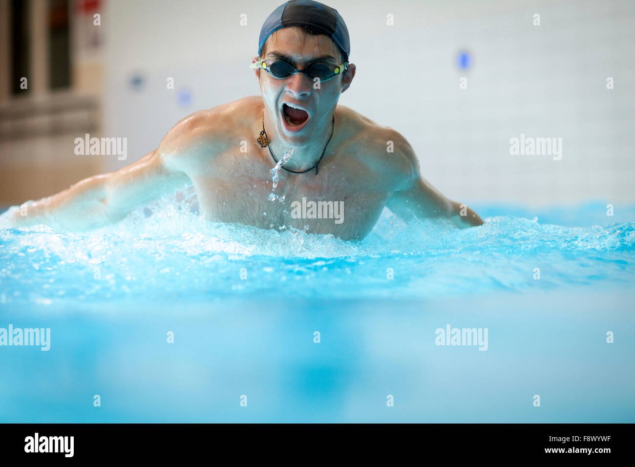 Swimmer Doing Butterfly Stroke Stock Photo - Alamy