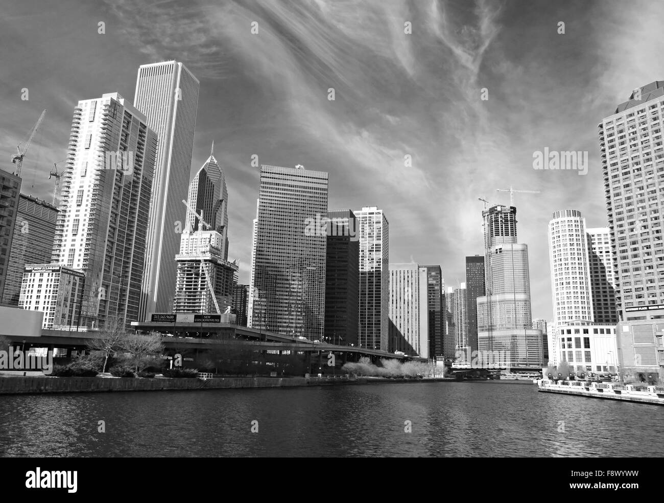 The Chicago skyline Stock Photo - Alamy