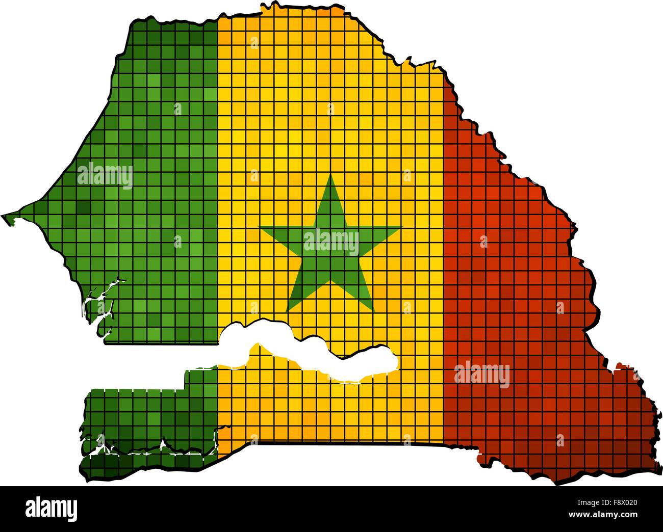 Senegal map hi-res stock photography and images - Alamy