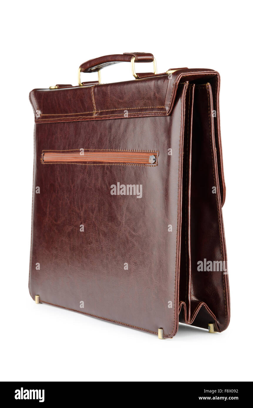 Business concept with briefcase on white Stock Photo - Alamy