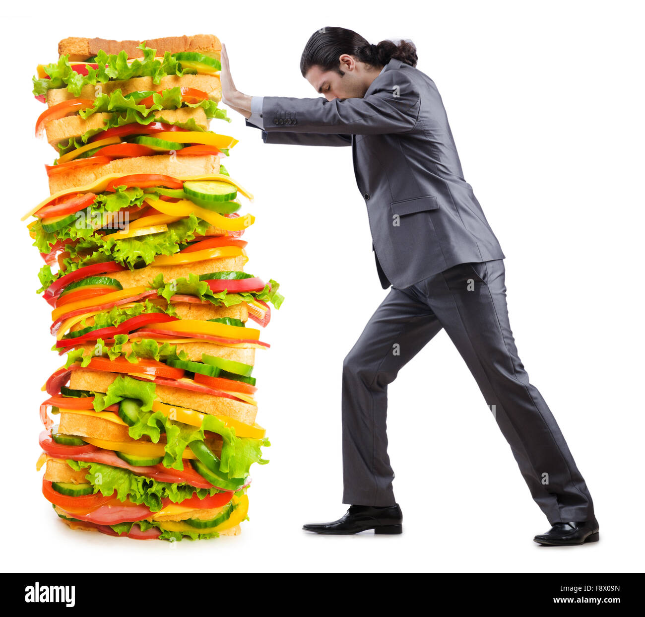 Man giant sandwich hi-res stock photography and images - Alamy