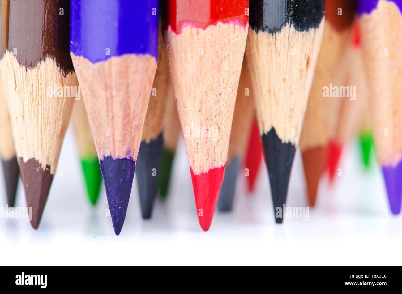 Colour pencils in creativity concept Stock Photo - Alamy
