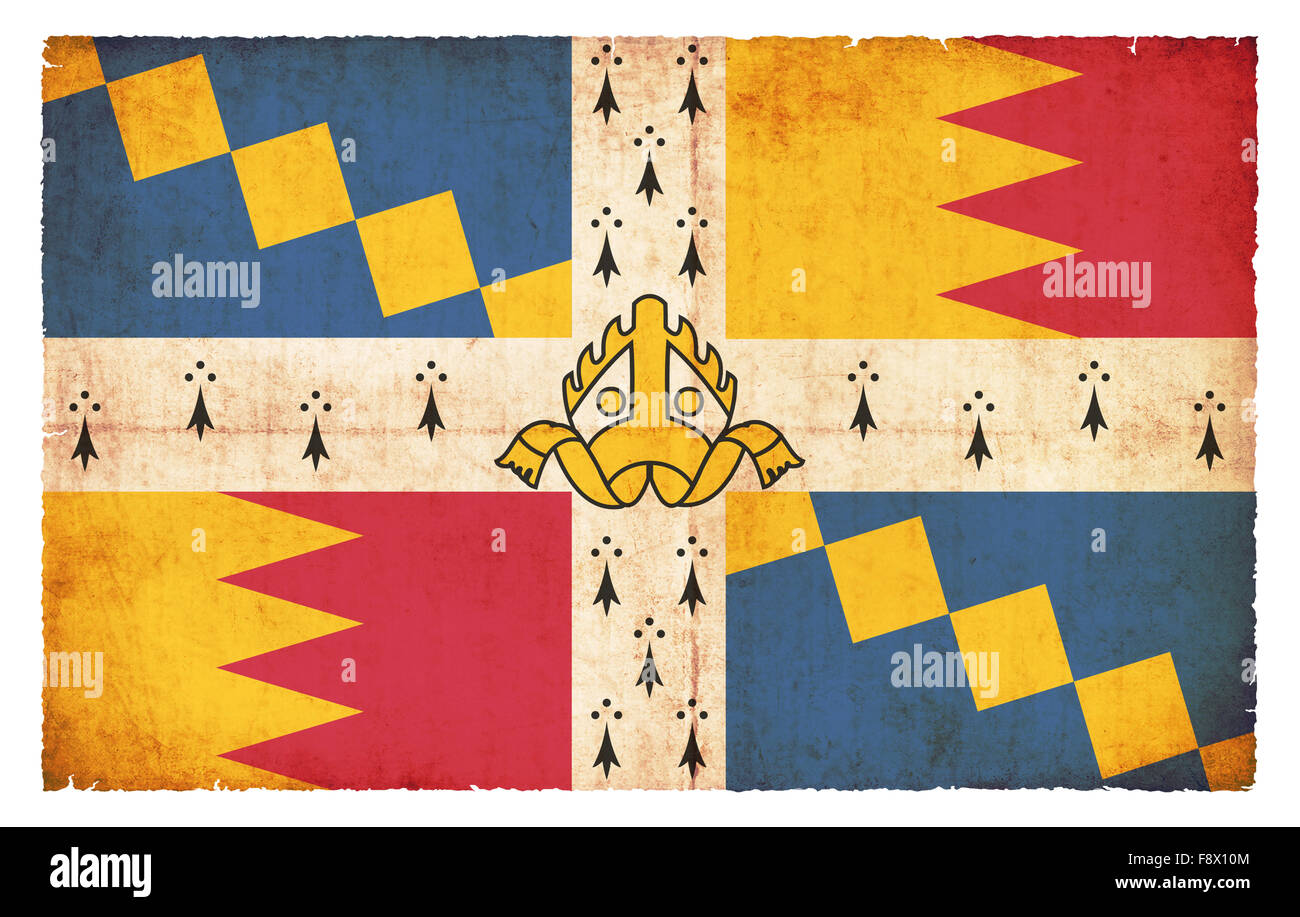 Flag of the British City of Birmingham created in grunge style Stock ...