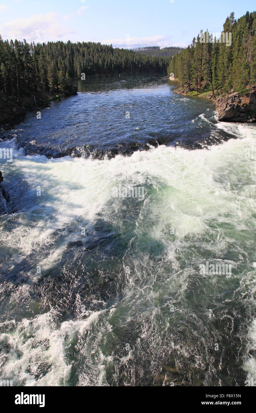The Yellowstone River near Upper Falls Stock Photo - Alamy