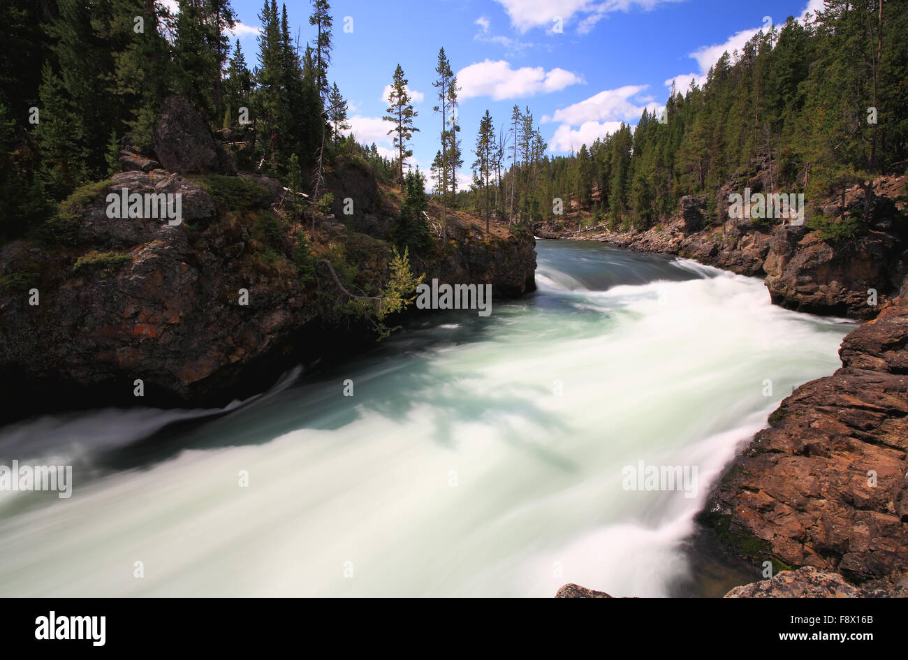 The Yellowstone River near Upper Falls Stock Photo - Alamy
