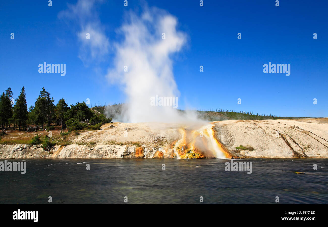Midway Geyser Basin in Yellowstone Stock Photo - Alamy