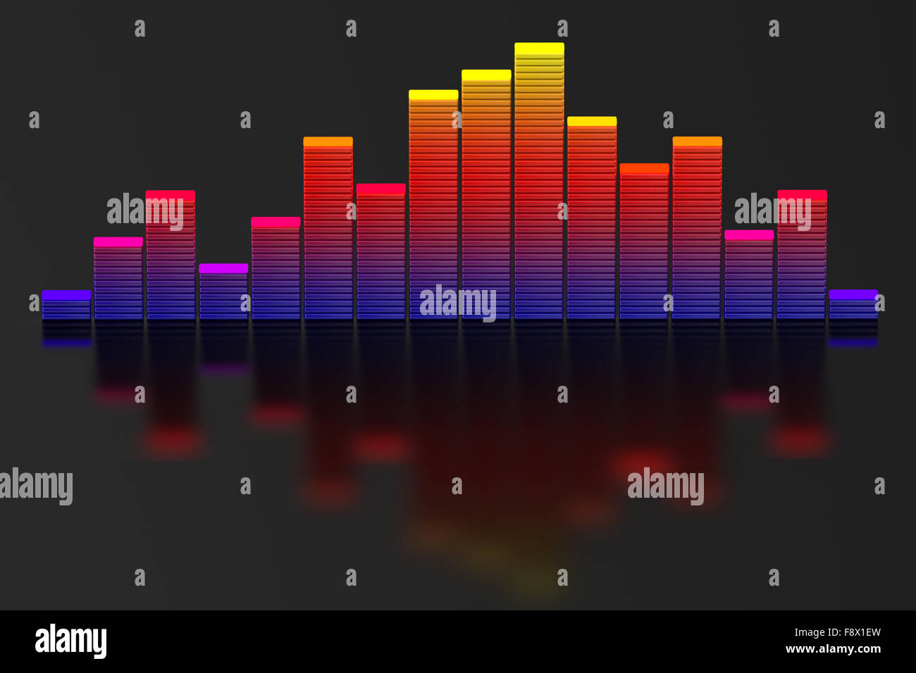 Colorful Music Equalizer isolated on black background Stock Photo - Alamy