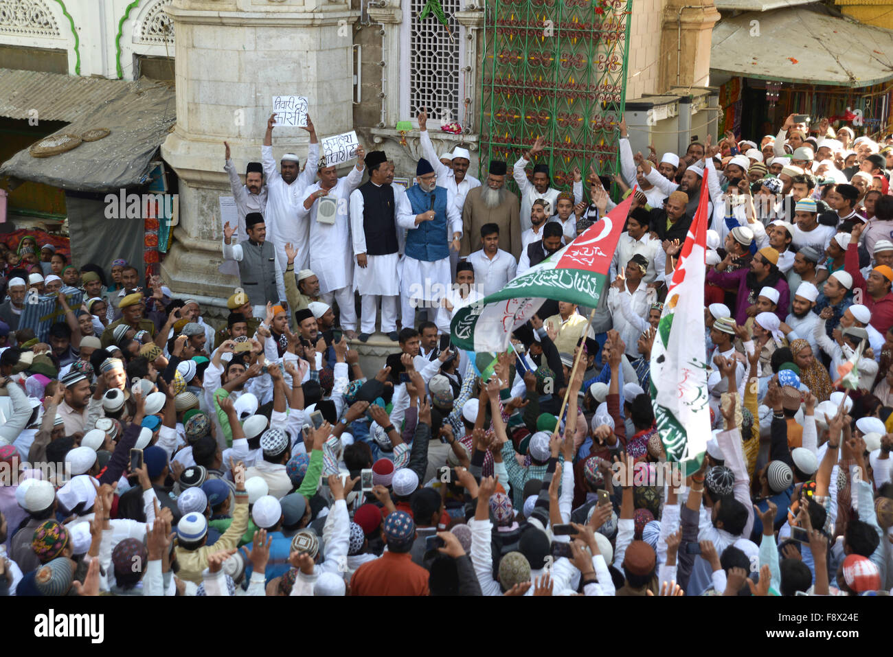 Dargah, India. 11th Dec, 2015. Muslim gather and demand action against ...