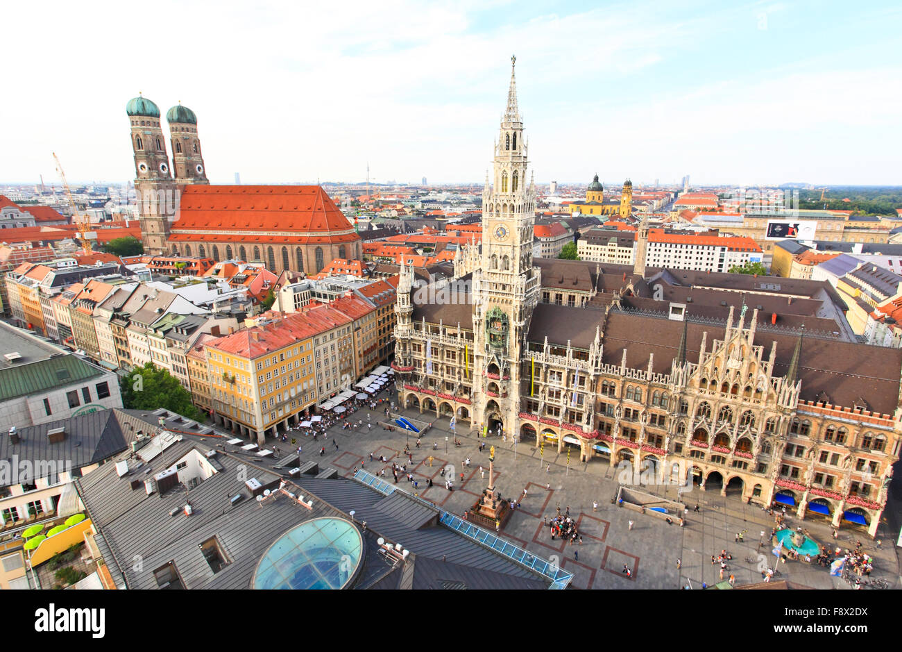 The aerial view of Munich city center Stock Photo - Alamy