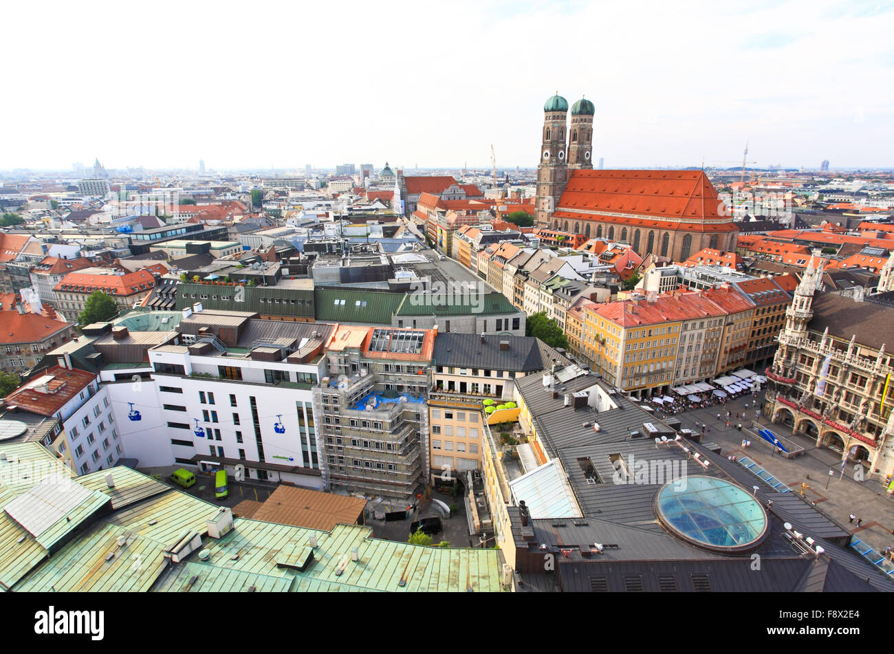 The aerial view of Munich city center Stock Photo - Alamy