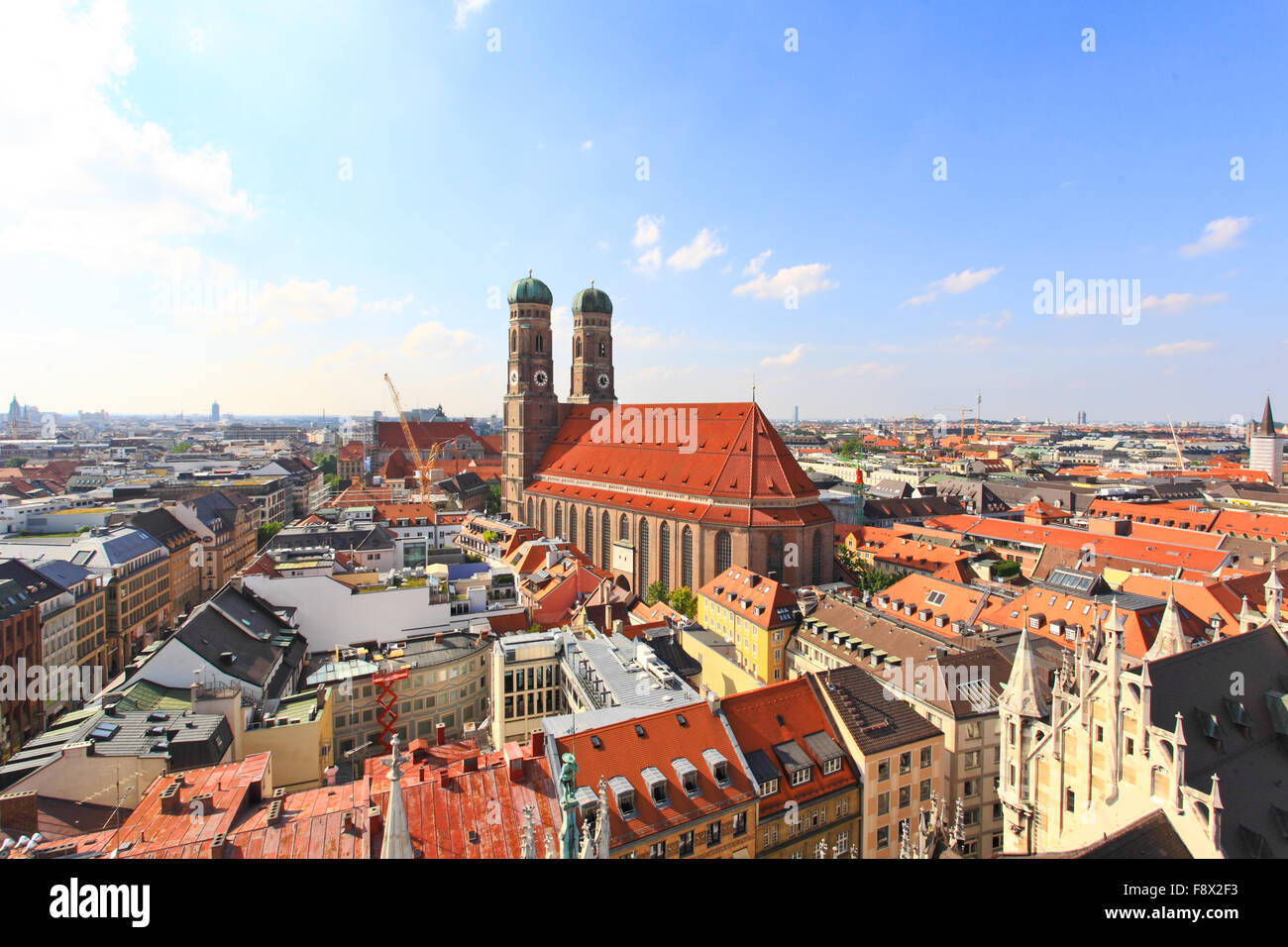 The aerial view of Munich city center Stock Photo - Alamy