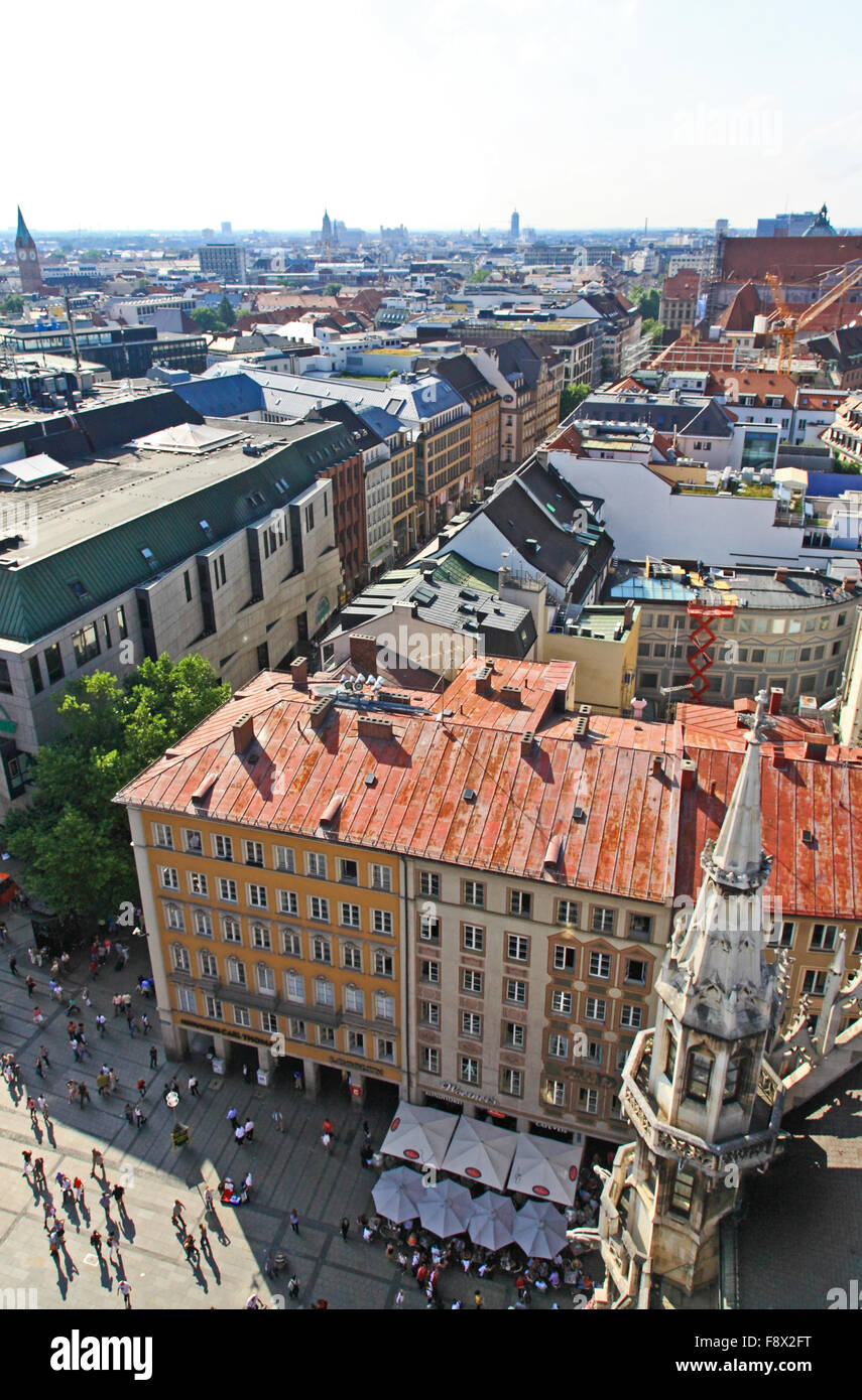 The aerial view of Munich city center Stock Photo - Alamy