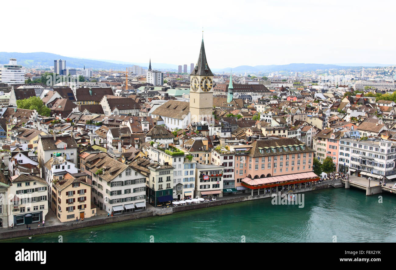 The aerial view of Zurich cityscape Stock Photo - Alamy