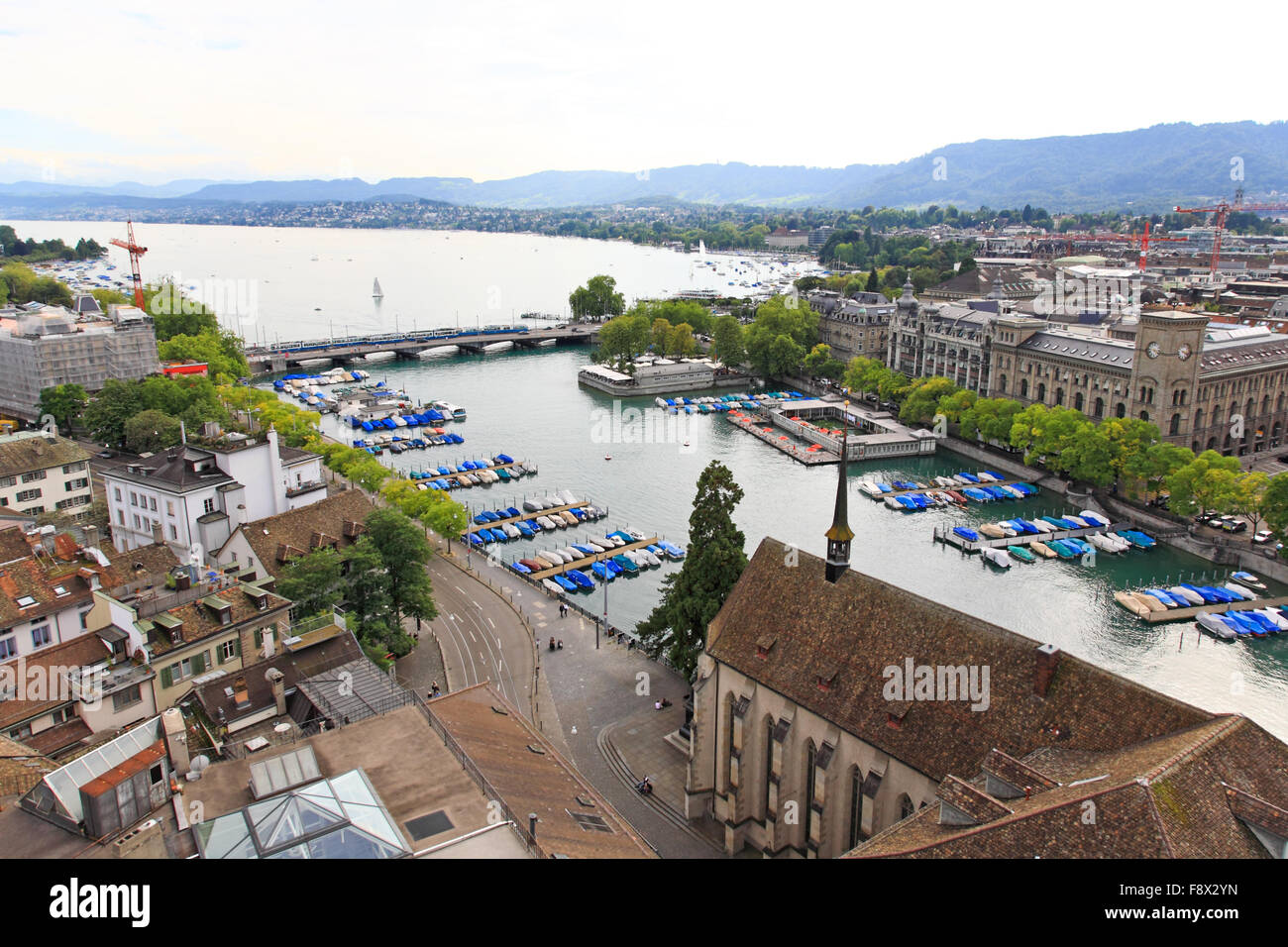 The aerial view of Zurich cityscape Stock Photo - Alamy
