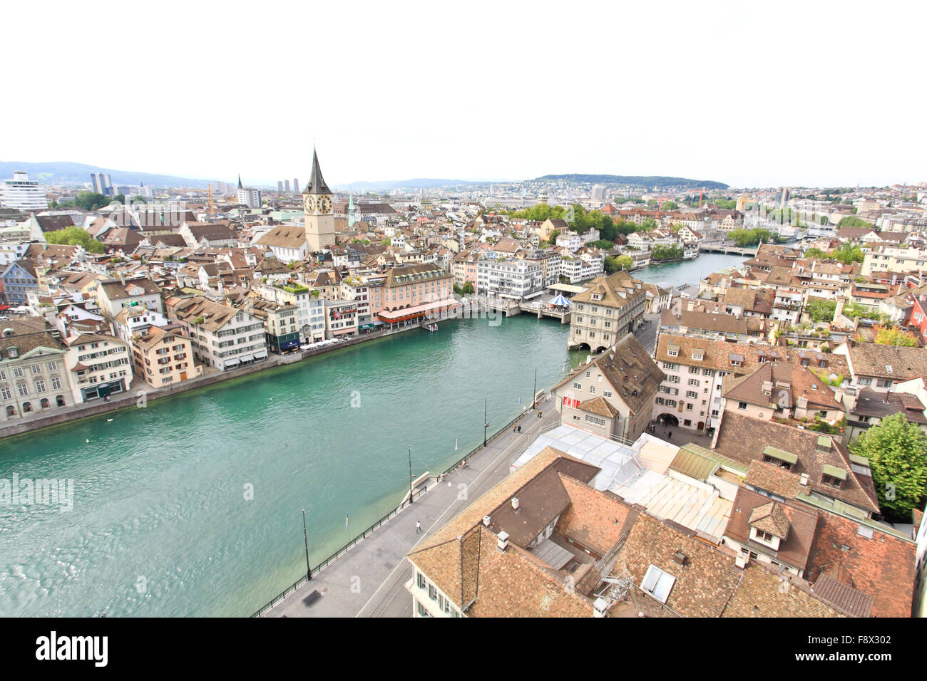 The aerial view of Zurich cityscape Stock Photo - Alamy
