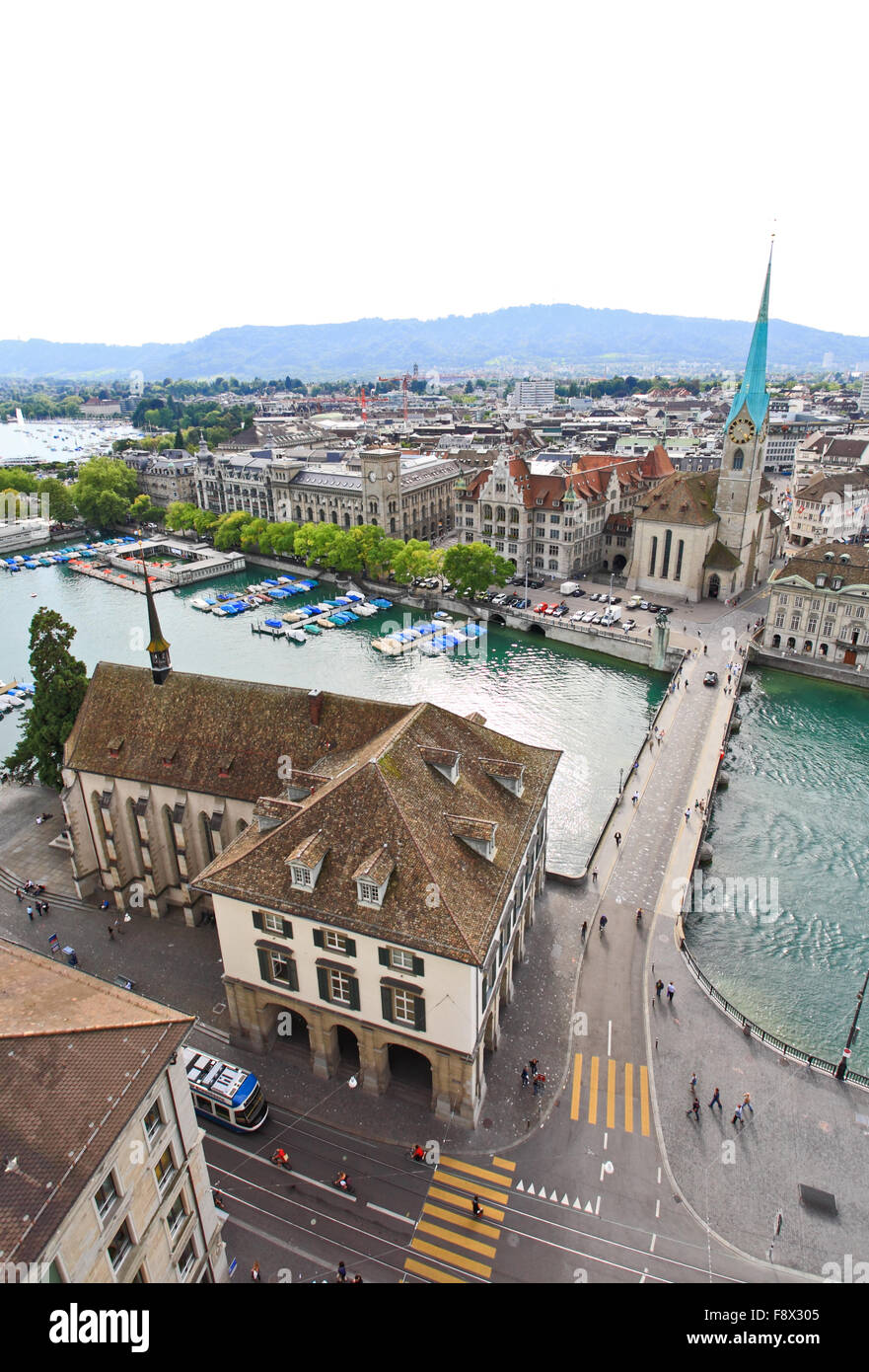 The aerial view of Zurich cityscape Stock Photo - Alamy