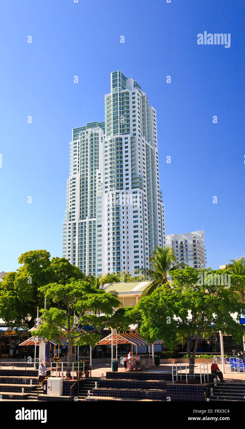 The high-rise buildings in downtown Miami Stock Photo - Alamy