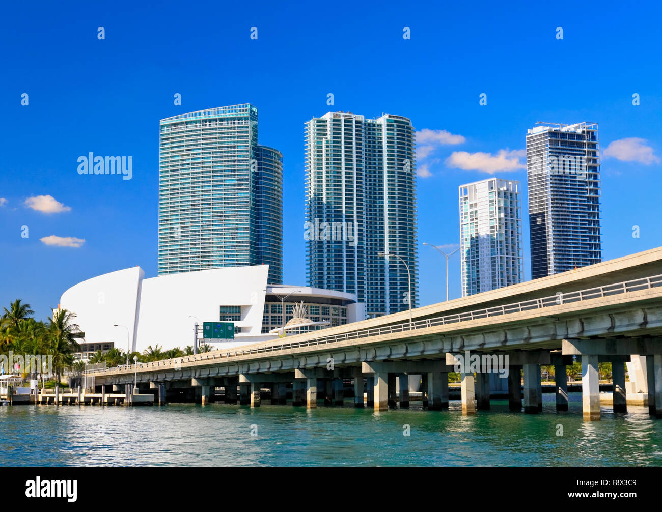 The high-rise buildings in downtown Miami Stock Photo - Alamy
