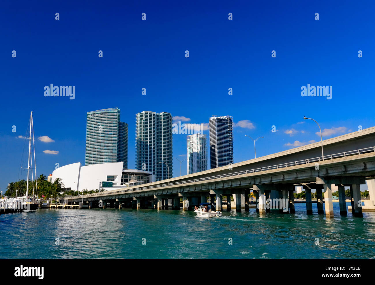 The high-rise buildings in downtown Miami Stock Photo - Alamy