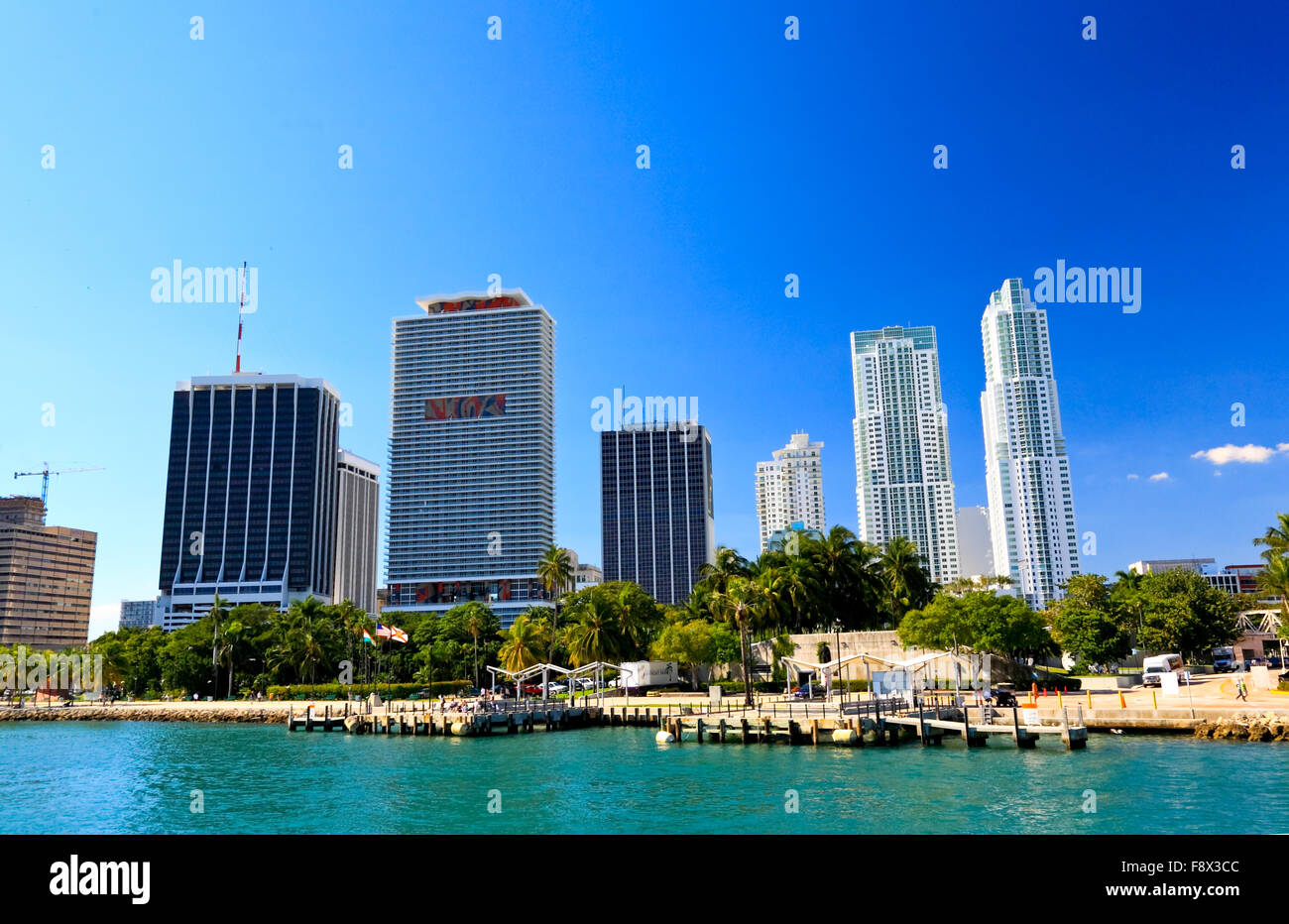 The high-rise buildings in downtown Miami Stock Photo - Alamy