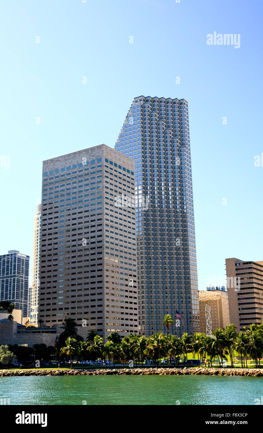 The high-rise buildings in downtown Miami Stock Photo - Alamy