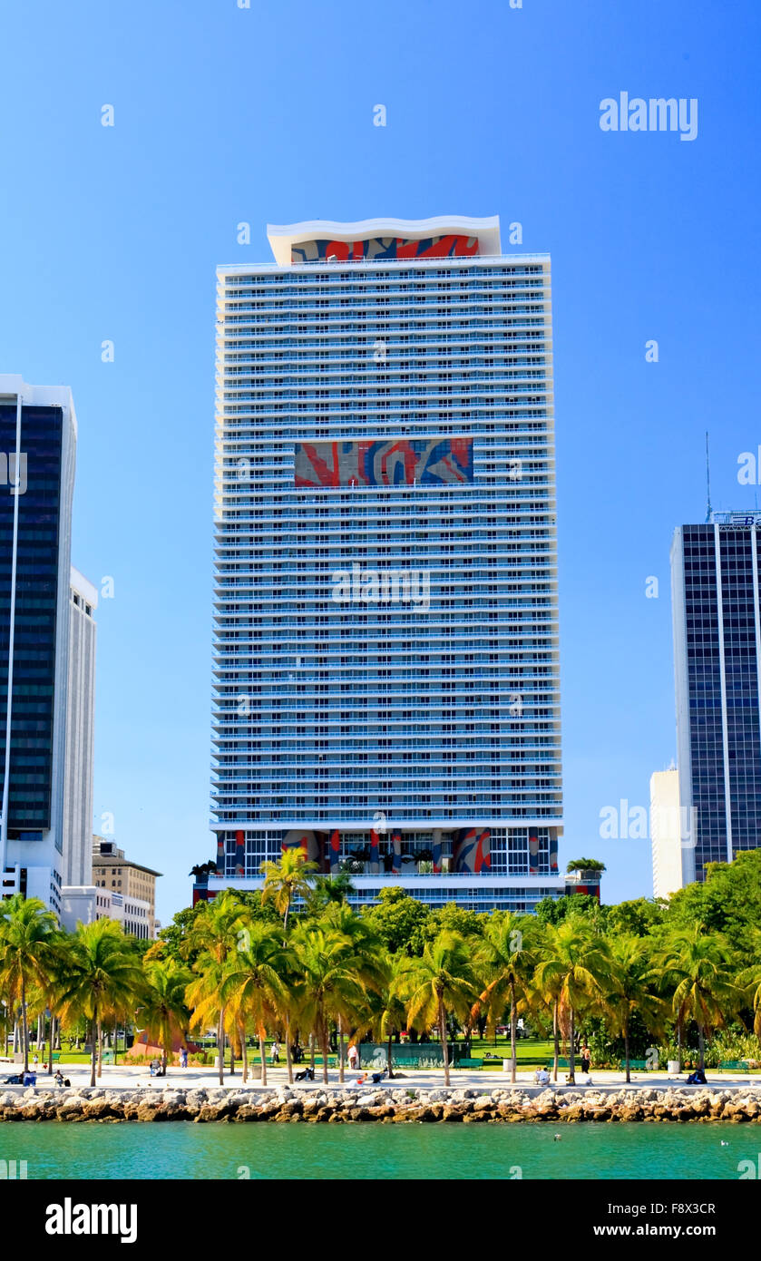 The high-rise buildings in downtown Miami Stock Photo - Alamy