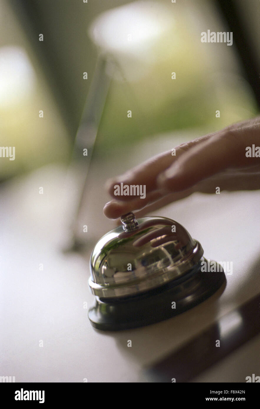 Ringing Bell at Front Desk Stock Photo - Alamy