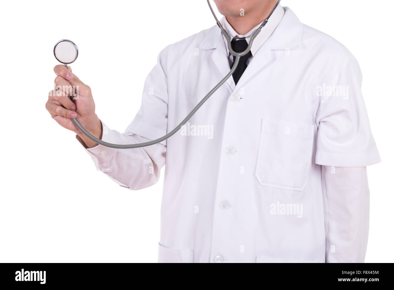 doctor with stethoscope isolated on white background Stock Photo - Alamy
