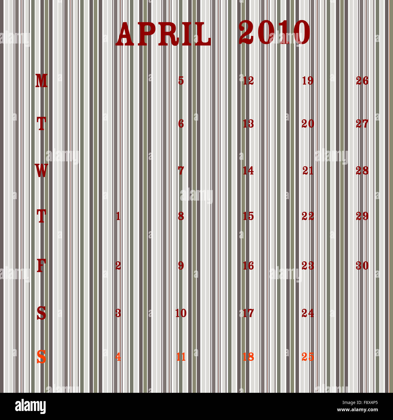April 2010 stripes hi-res stock photography and images - Alamy