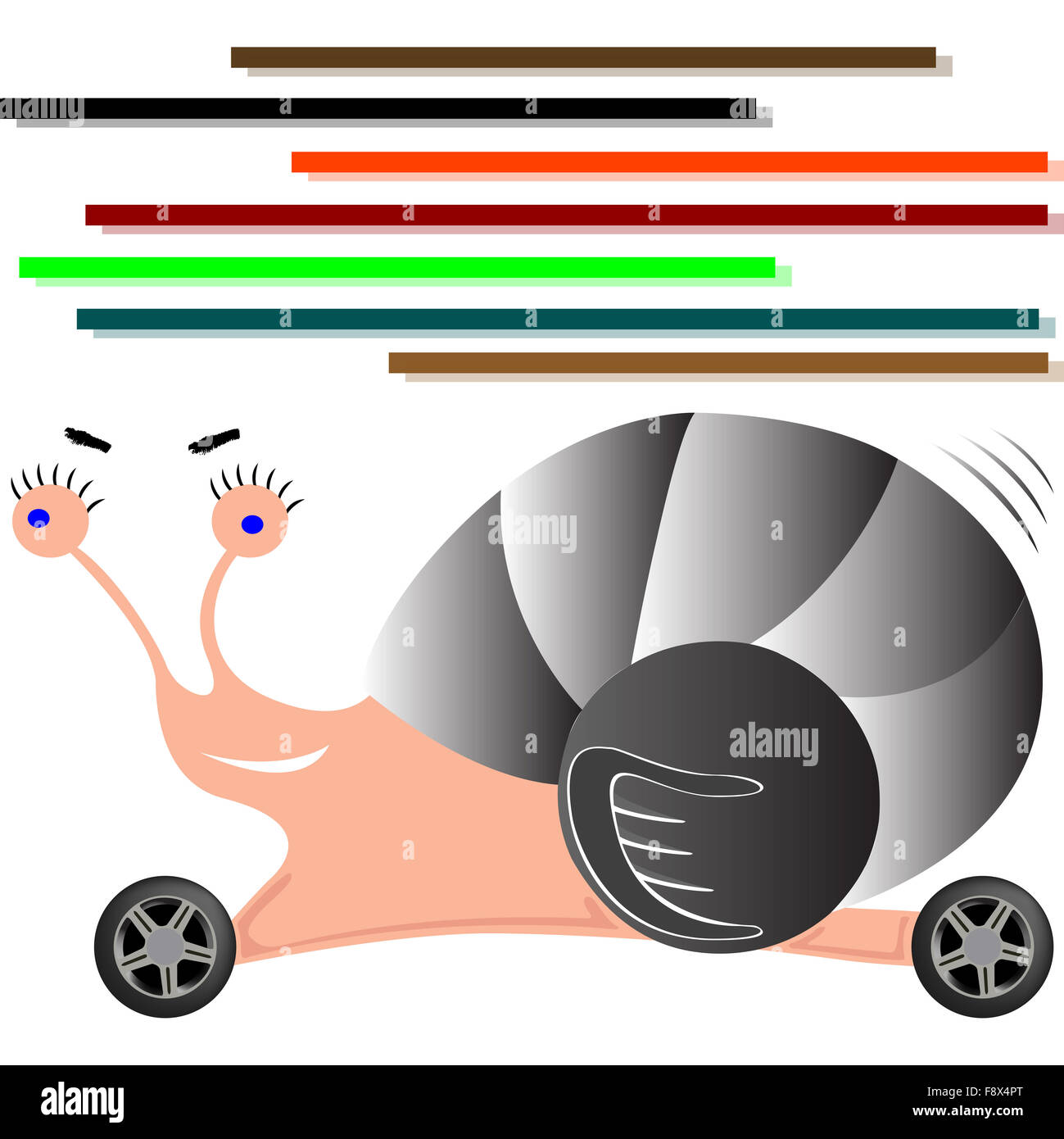 Car snail road hi-res stock photography and images - Alamy