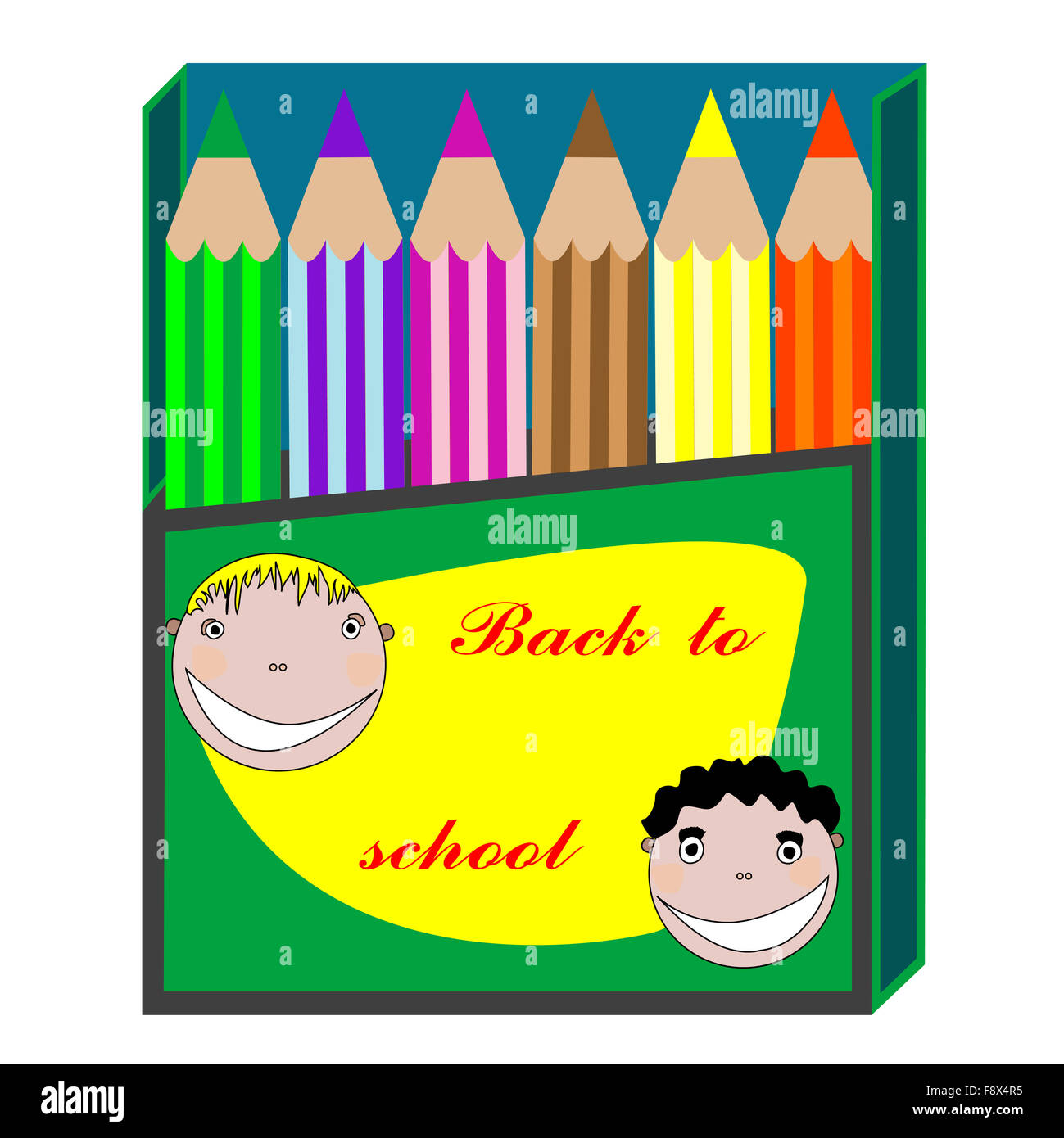 Happy children back school Cut Out Stock Images & Pictures - Alamy