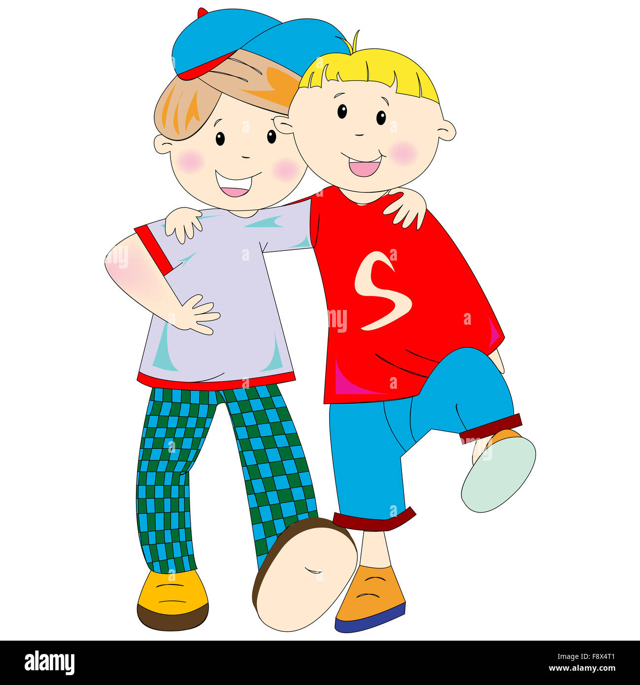 best friends cartoon Stock Photo - Alamy