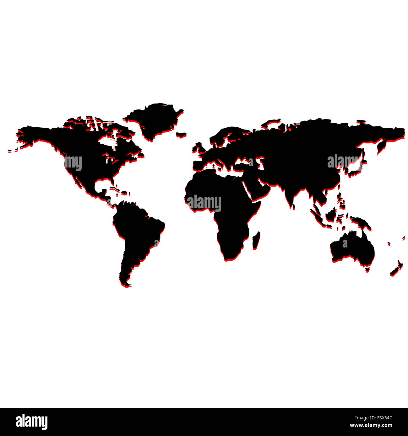black world map Stock Photo - Alamy