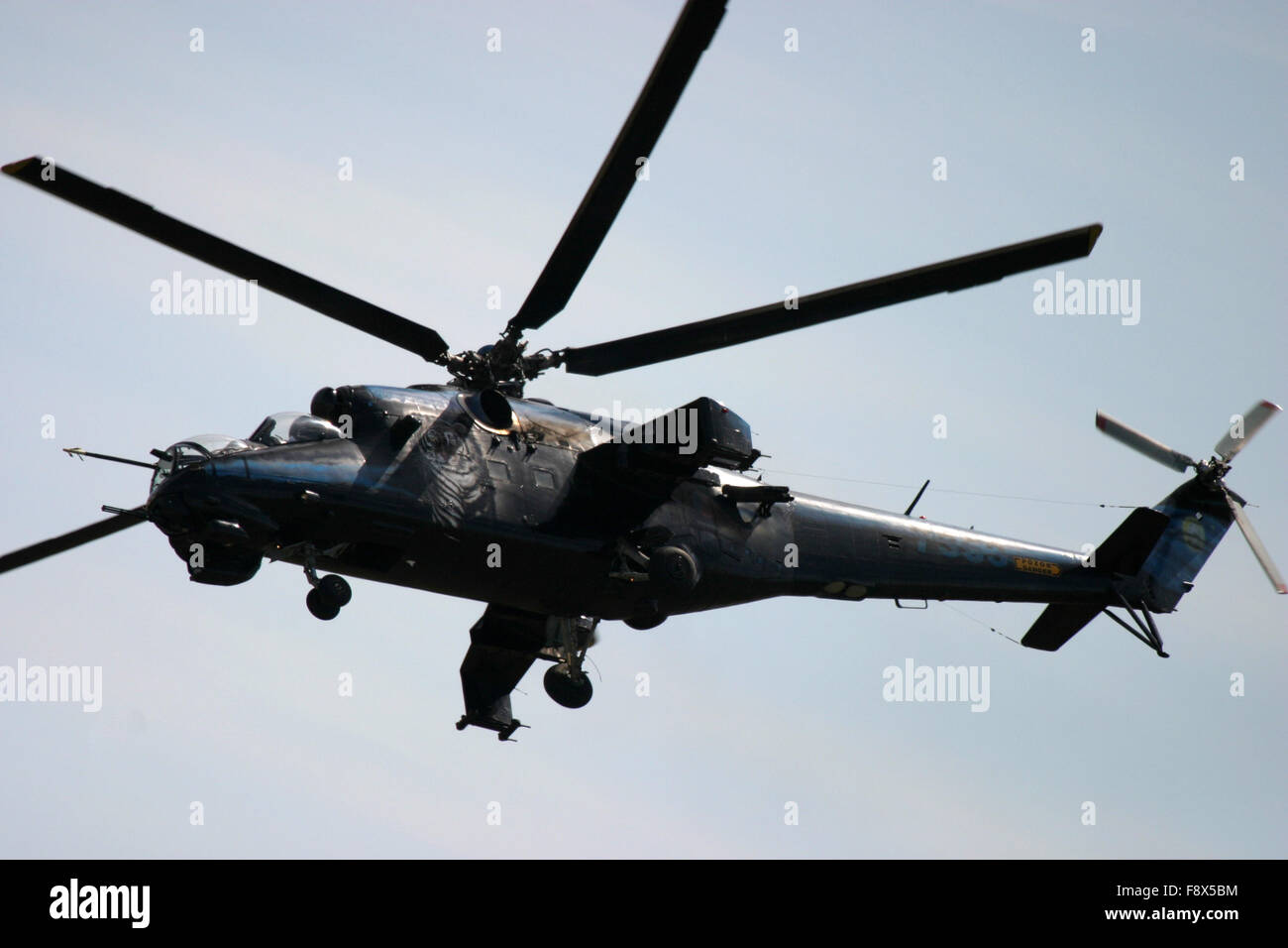 Attack helicopter in flight Stock Photo - Alamy