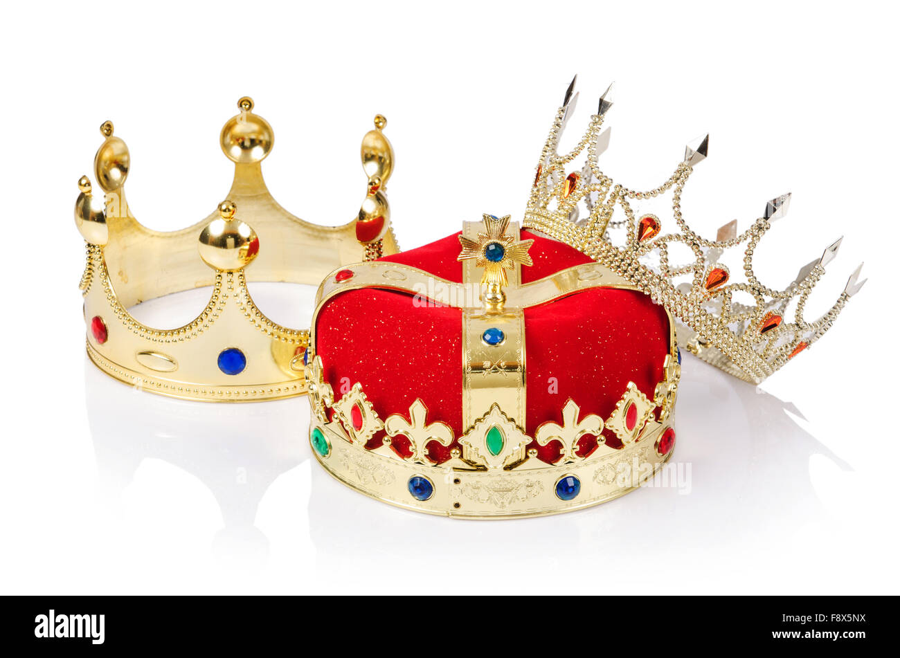 King crown isolated on white Stock Photo - Alamy