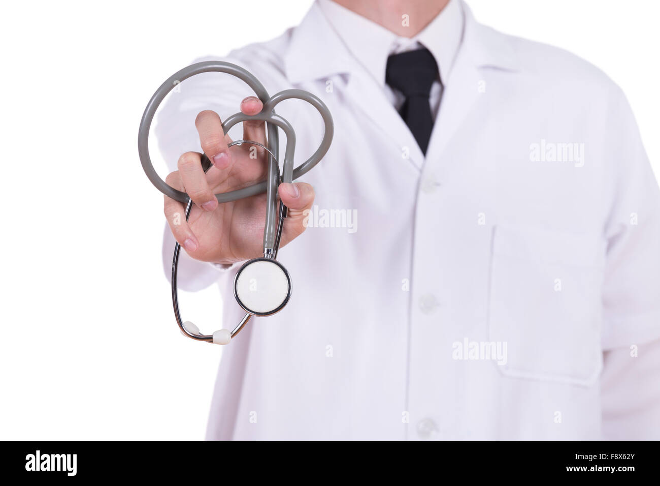 stethoscope with doctor isolated on white background Stock Photo - Alamy