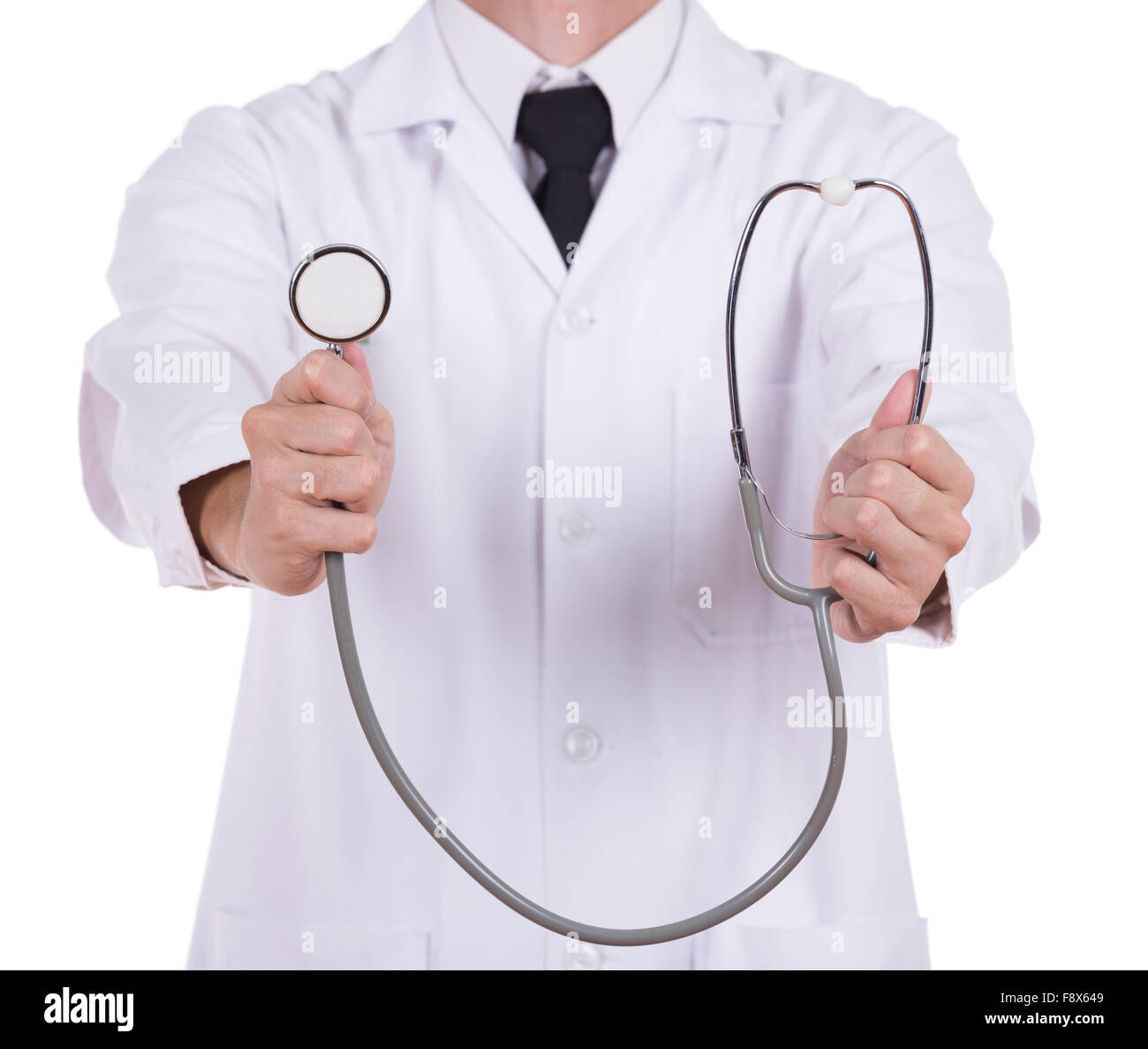 stethoscope with doctor isolated on white background Stock Photo - Alamy