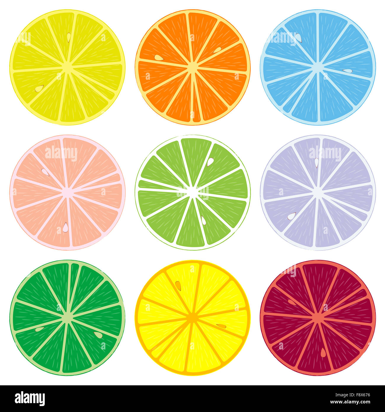 Citrics pattern Cut Out Stock Images & Pictures - Alamy