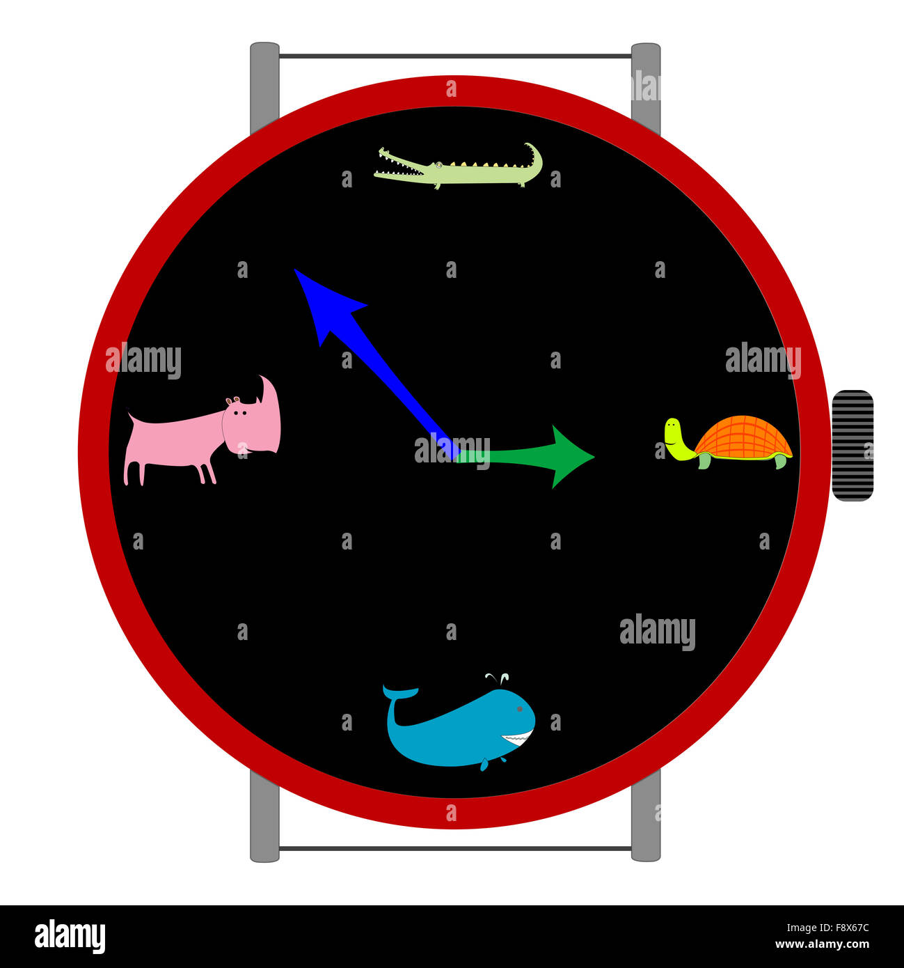 Clock with animals hi-res stock photography and images - Alamy