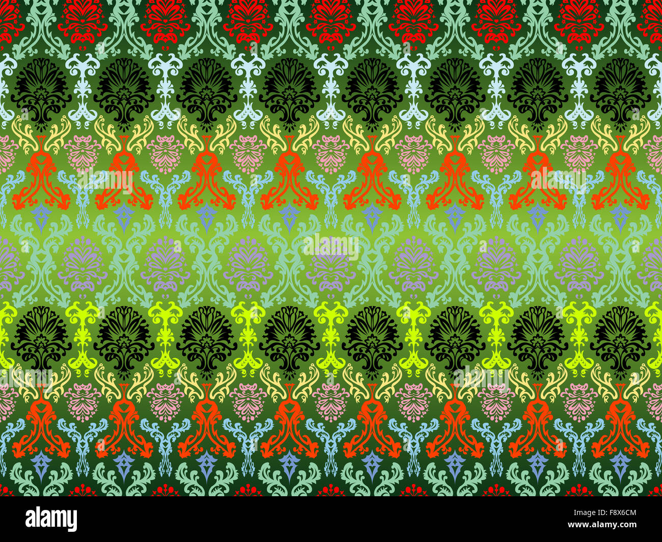 colored seamless flowers pattern Stock Photo - Alamy
