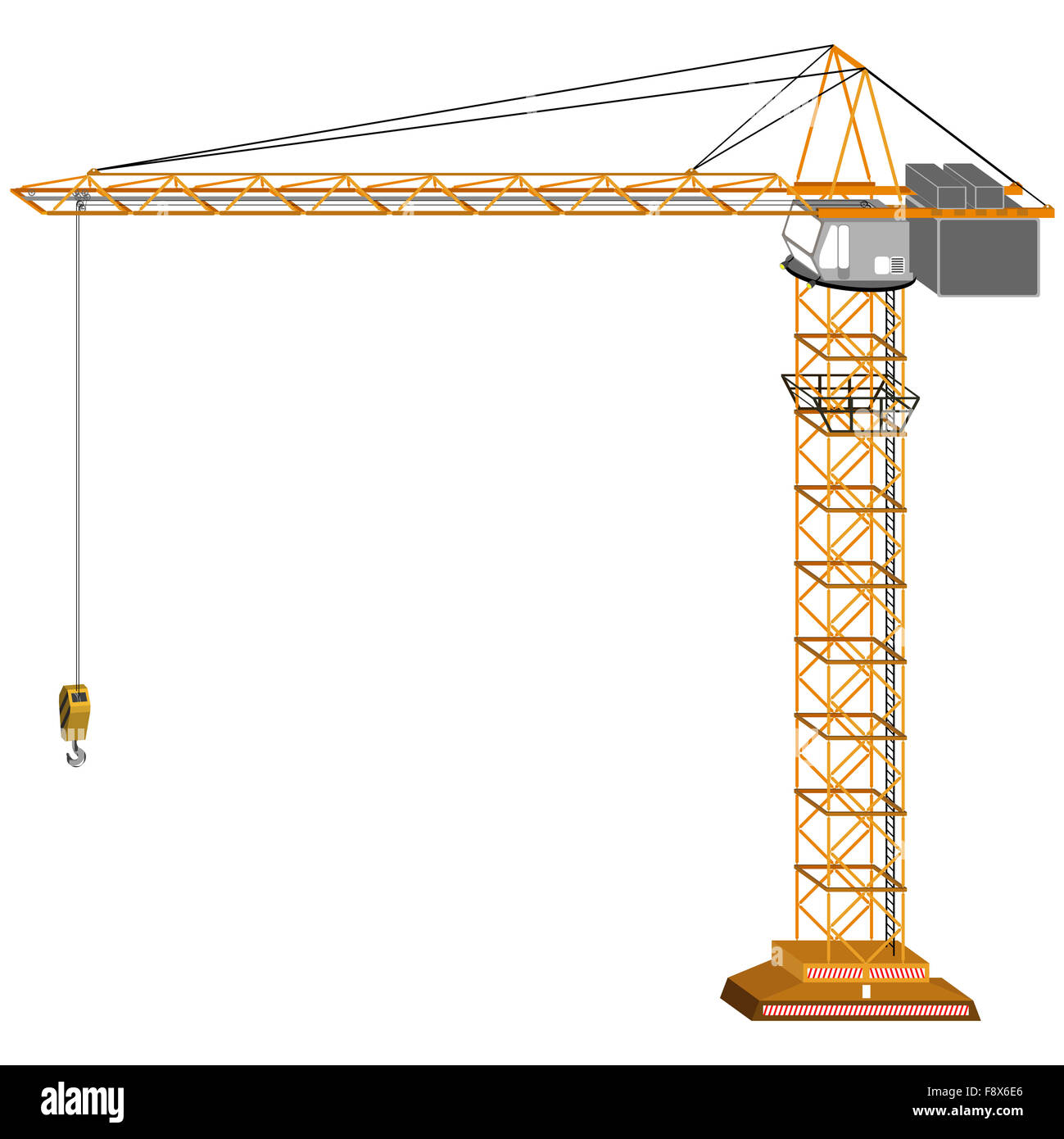 Construction worker working crane Cut Out Stock Images & Pictures - Alamy