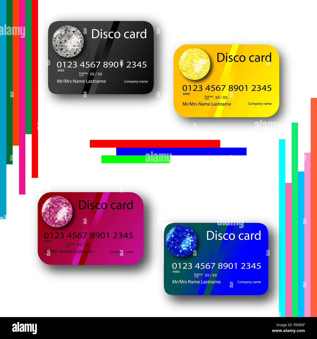 credit card disco collection Stock Photo - Alamy
