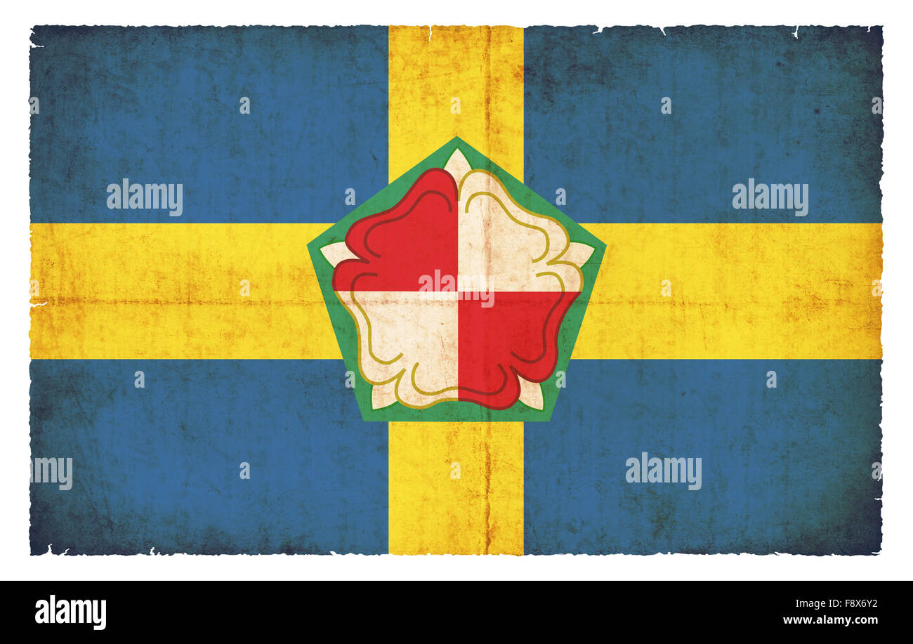 Flag of the Welsh county Pembrokeshire created in grunge style Stock ...