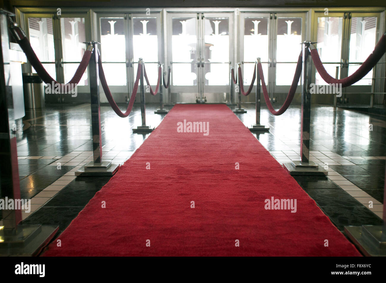 Inside the Movie Theatre Lobby Stock Photo - Alamy