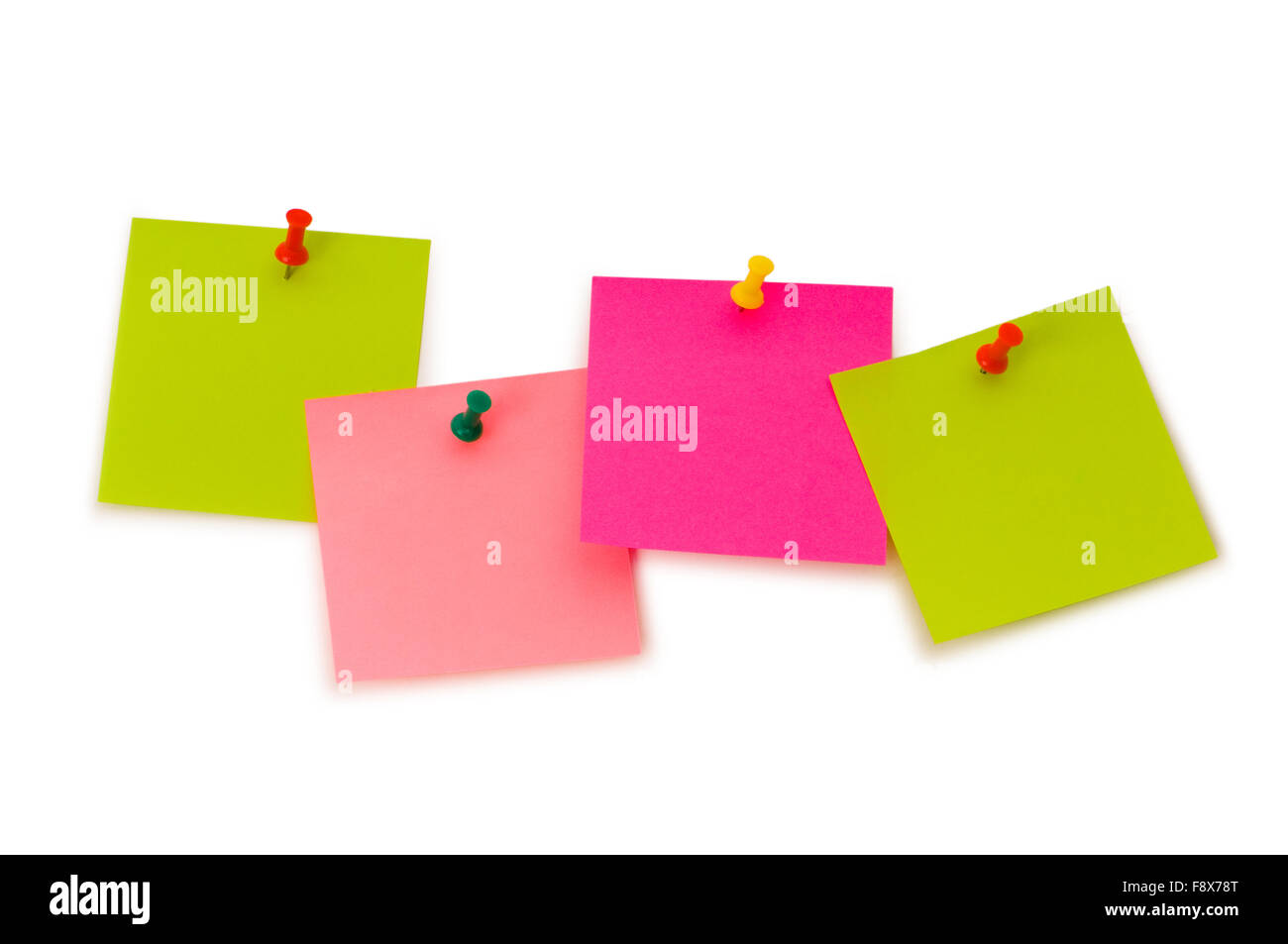 Reminder notes isolated on the white board Stock Photo - Alamy