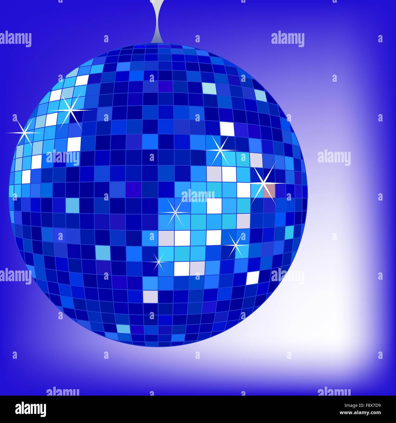 disco ball blue Stock Photo - Alamy