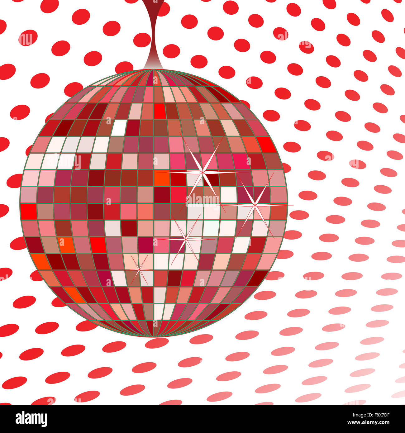 disco ball red Stock Photo - Alamy