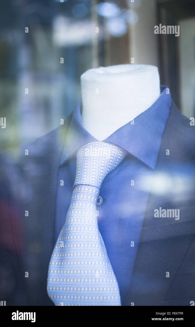 Shop dummy fashion mannequin in department store boutique window ...