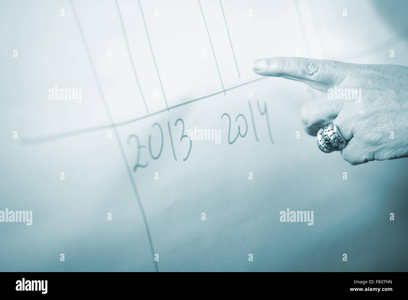 White board presentation finger pointing photo Stock Photo - Alamy