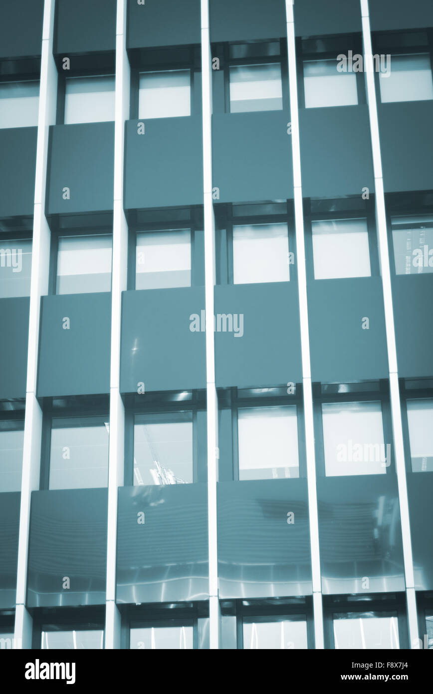 Skyscraper office tower block windows in lines semi abstract shot in ...